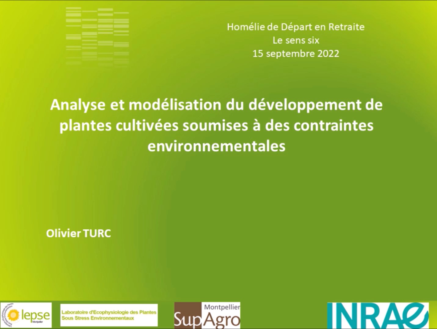 Accueil - L'écophysiologie au cha(mp)nt